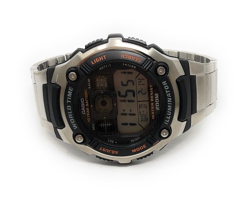 Casio AE2000WD-1AV Watch, 5 Alarms, World Time, 200 Meter WR / NOS | eBay