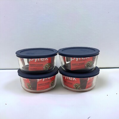 Pyrex Store It! Simply Store Glass Storage Container 4 Cup 946 ml 4 ...