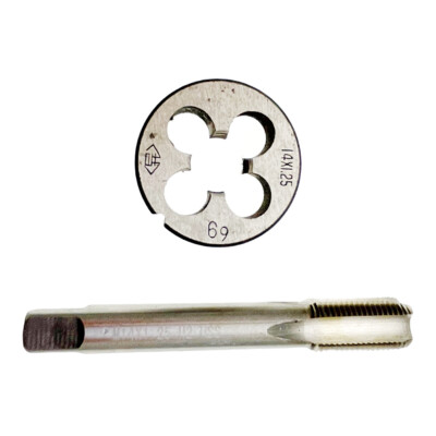 M14 x 1.25 Tap & Die Set RH Right Hand M14x1.25 Thread Tap Die TOOL ...