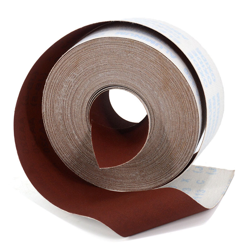 115mm Hook and Loop Sandpaper Roll 5 Meters Velour Pads Sanding Strips ...