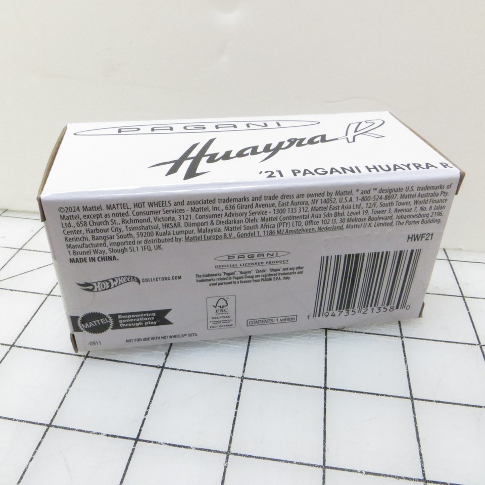 Hot Wheels Red Line Club '21 Pagana Huayra R Die Cast Car - New, Sealed ...