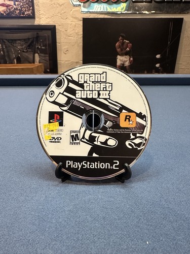Grand Theft Auto III GTA 3 PS2, PlayStation 2 2001, Black Label, DISC ...