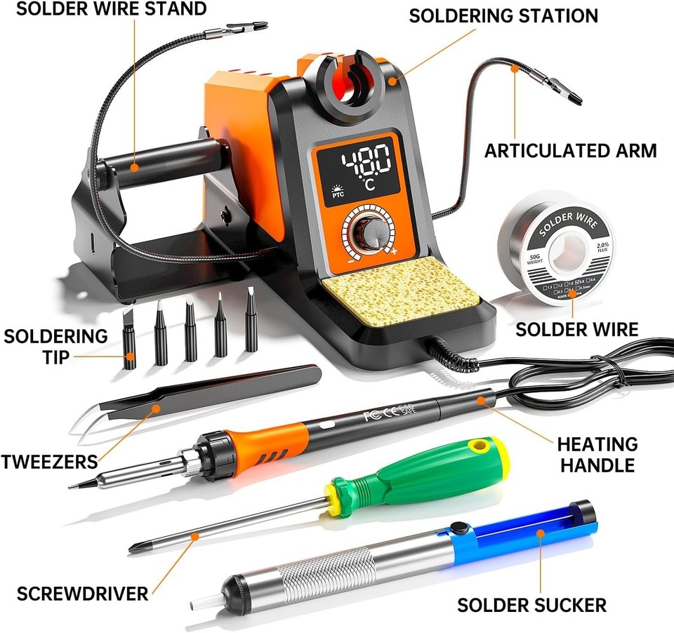 SOLDERING IRON STATION WELLER Temperature Adjustable Rapid Heating ...