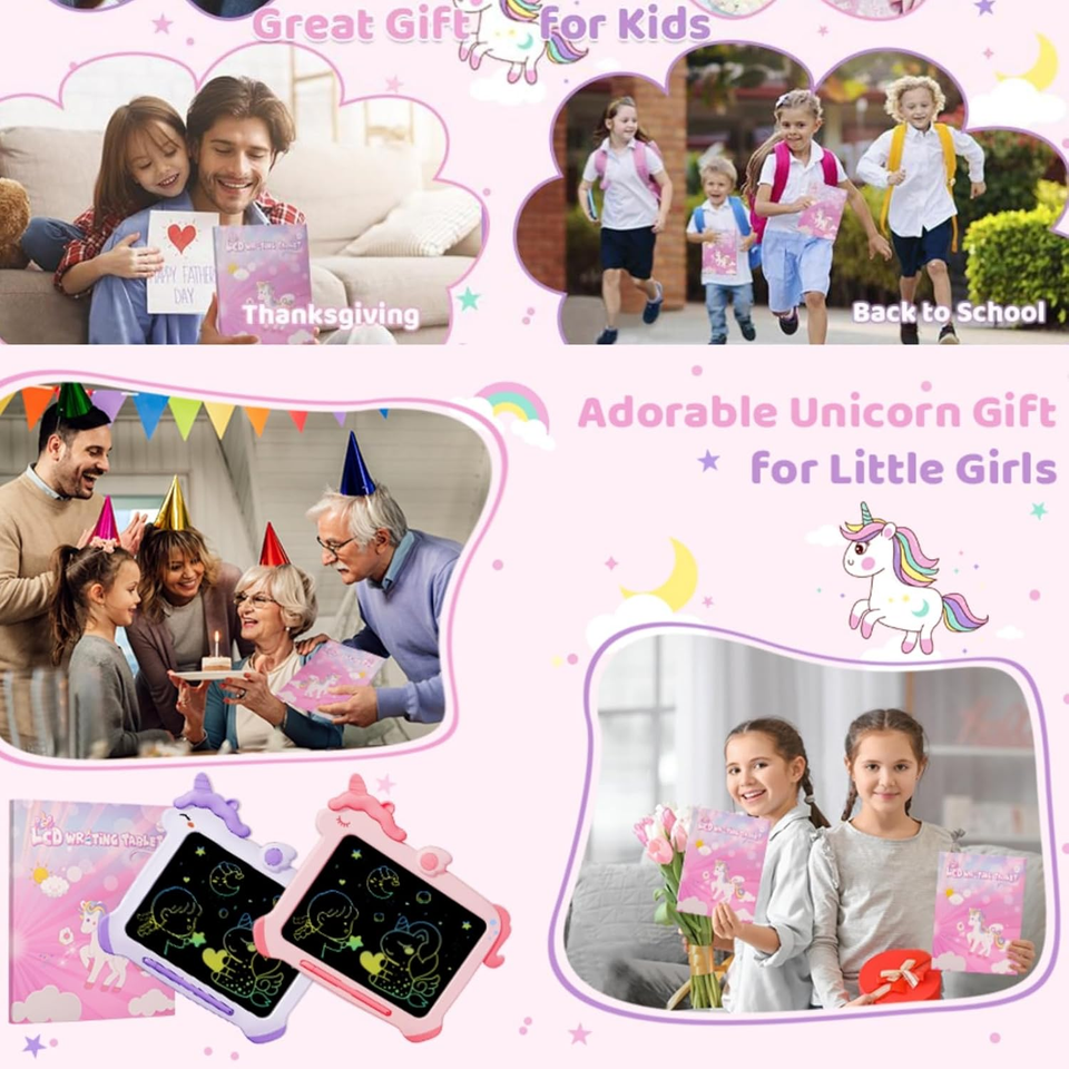 LCD Writing Tablet for Kids, Unicorn Toys Gifts for 3 4 5 6 7 Year Old ...