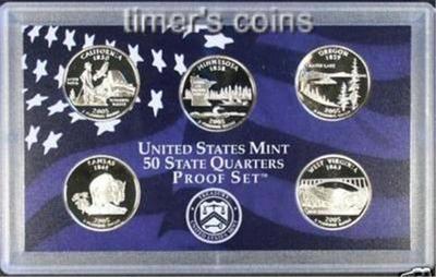 2005 Proof State Quarter Set - 5 Coins - No Box/COA | eBay