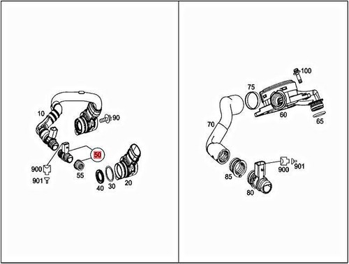 Genuine MERCEDES Parts kit Ts piping 6420160330 | eBay