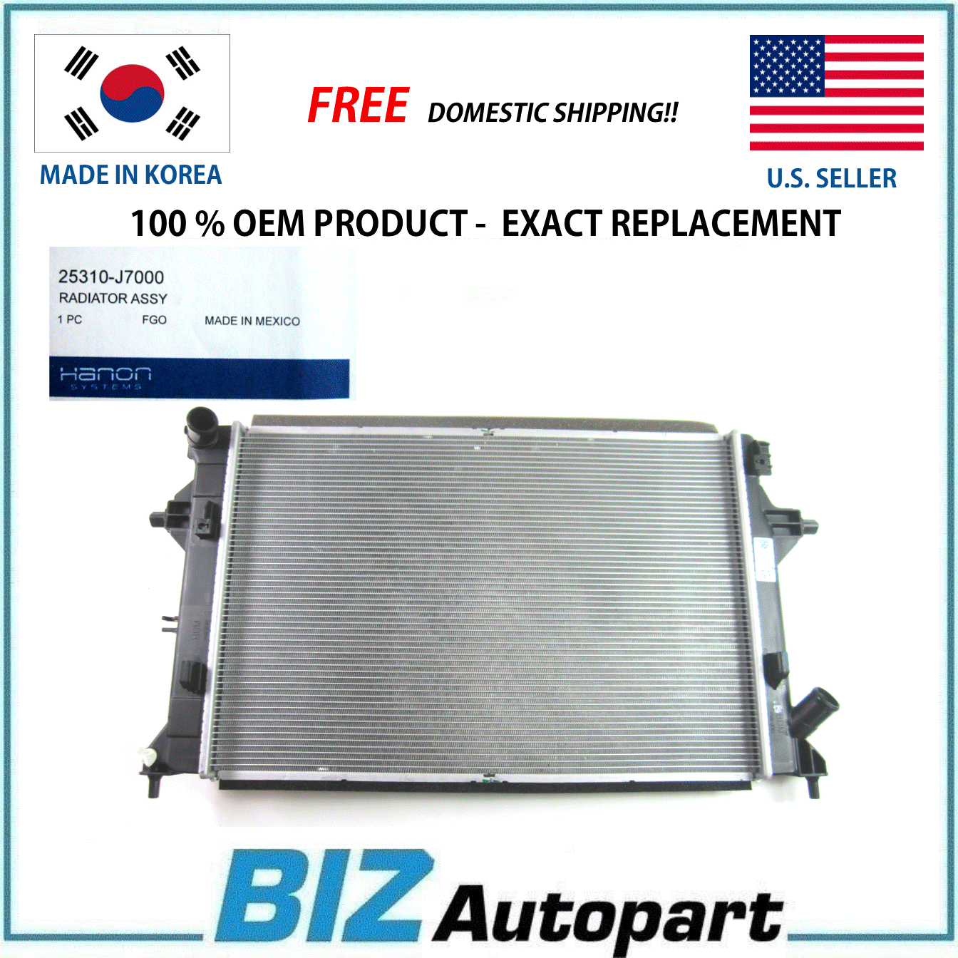 OEM RADIATOR ASSY FITS 2019-2020 KIA FORTE SEDAN 2.0L 25310-J7000 | eBay