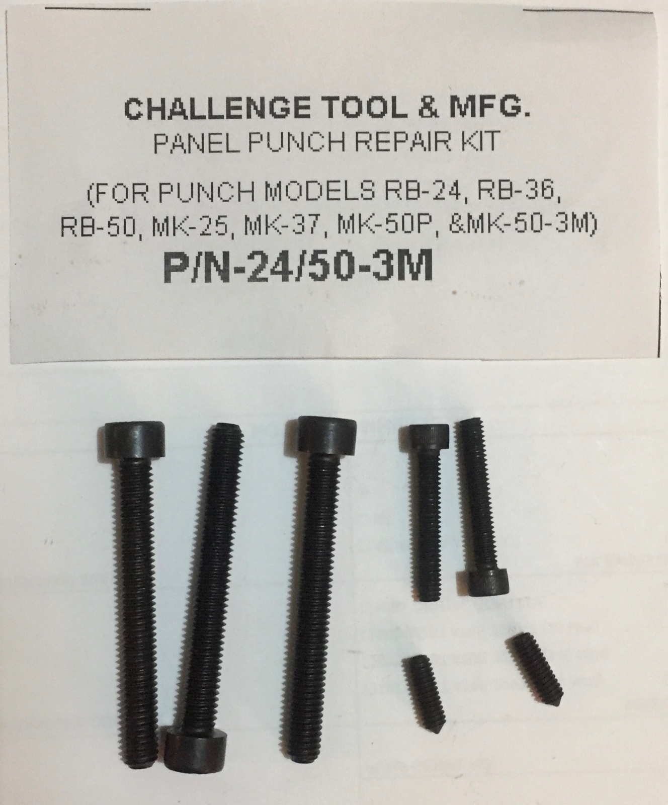 K-24/50-3M Panel Punch Repair Kit for RB-24/RB-36/RB-50/MK-25P/MK-37P ...
