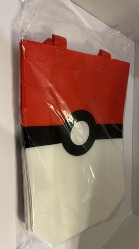 Pokemon Poke Ball Bag Reusable Shopping Bags-Lot of 8-New 18" x 9.5" x ...