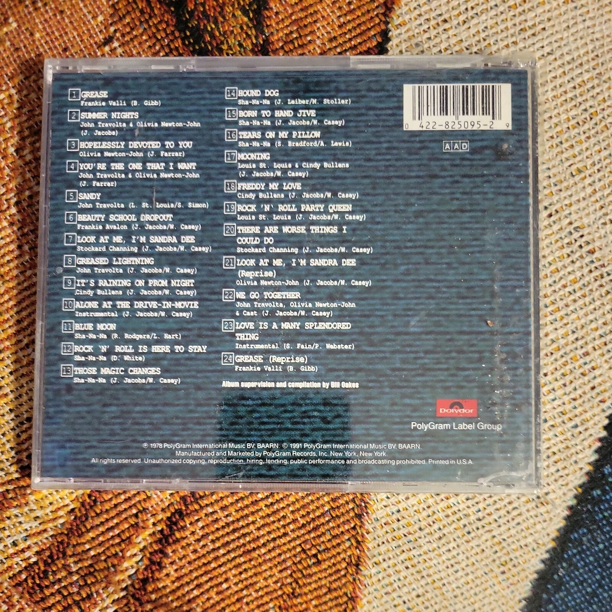 Grease Soundtrack Back Cover