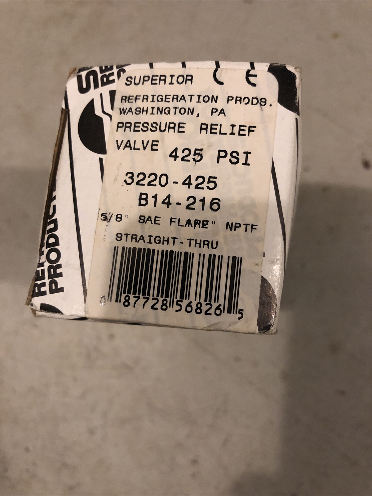 Superior Valve Co. 3220-425 Pressure Relief Valve 425psi New Free ...