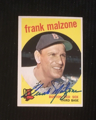 1959 Topps Signed Autographed #220 Frank Malzone Boston Red Sox | eBay