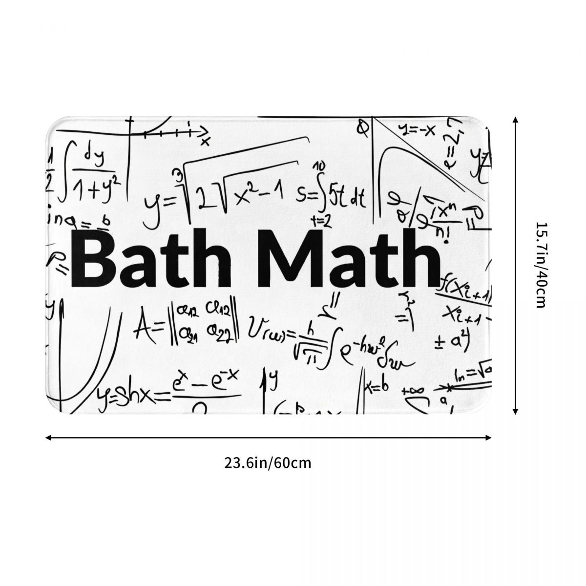 Funny Words Bath Mat Math Doormat Flannel Carpet Entrance Door Rug Home ...