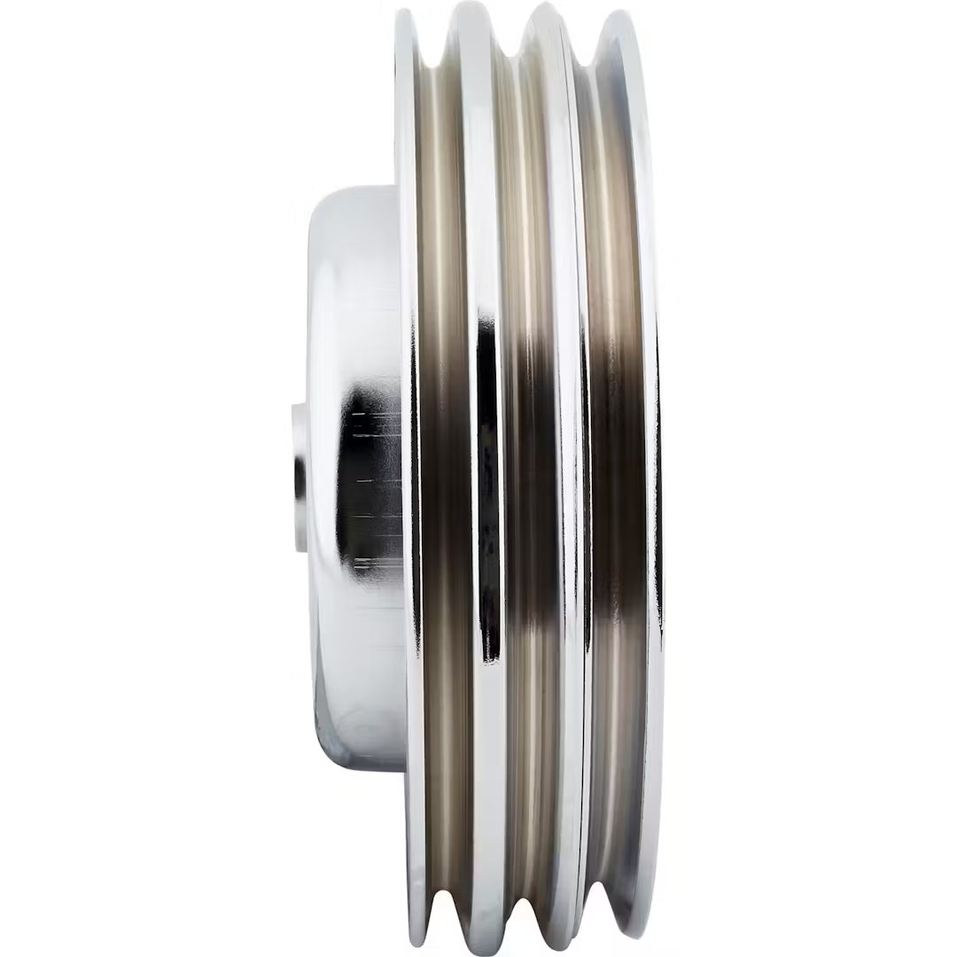 SB Chevy Long Water Pump Steel Pulley Kit SBC 2 Grove Upper 3 Grove ...