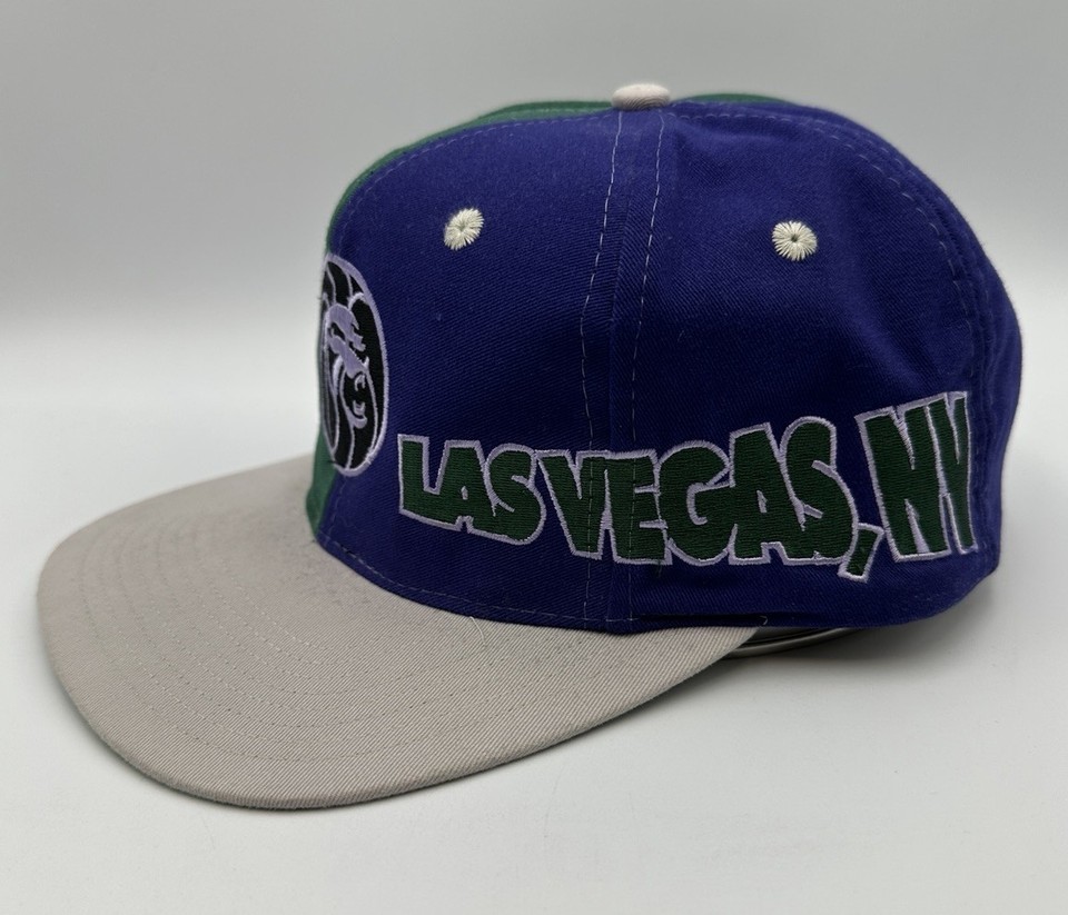 Vintage MGM GRAND Las Vegas Color Block Logo Pinwheel SnapBack Hat ...