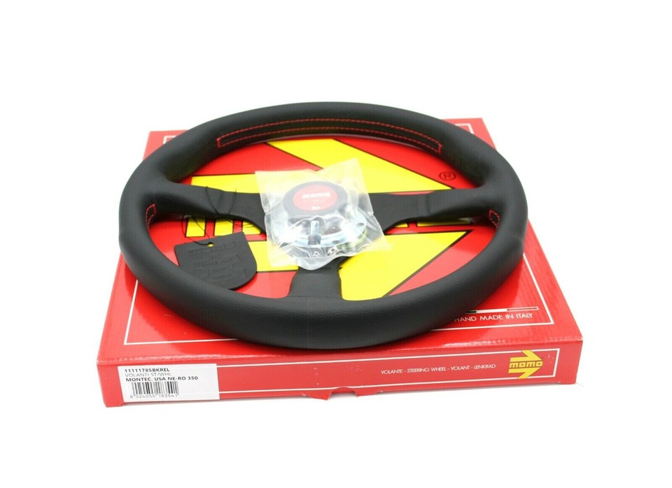 Ferrari F348 89-94 MOMO Montecarlo Leather 350mm Steering Wheel ...