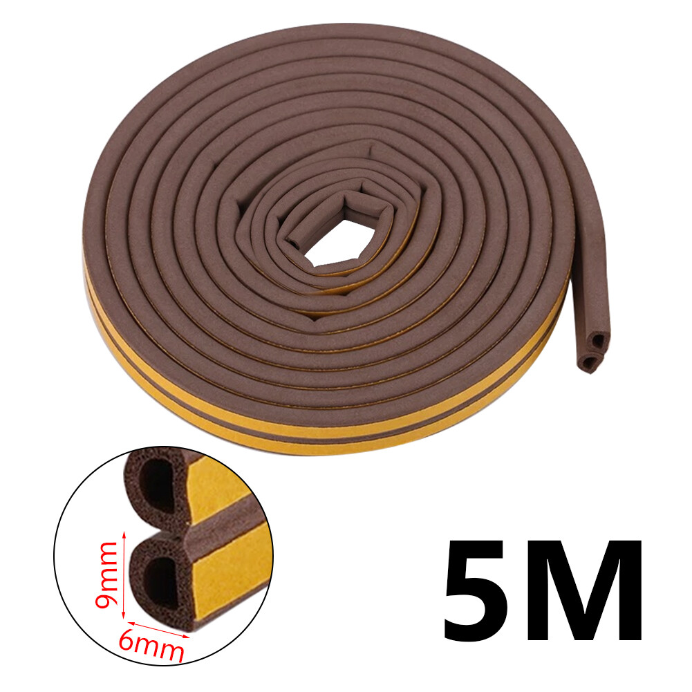 Rubber Window Door Seal Strip DIY 5m High Density Weather Stripping ...