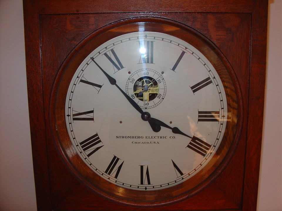 STROMBERG ELECTRIC CO. Master TimeClock (Pendulum style) WORKING ...