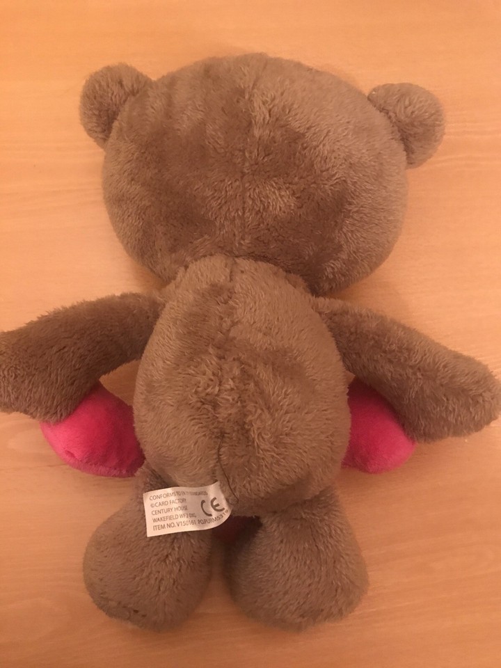 Hugs Teddy Bear Love You Holding Hearts Soft Plush Toy 14” Card Factory ...
