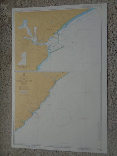 Marine Geographic Map / Approaches to Vishakhapatnam 1981 India | eBay UK