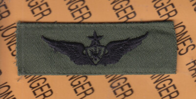 US Army Crew Chief member Senior Aviation Flight OD Green BDU badge ...