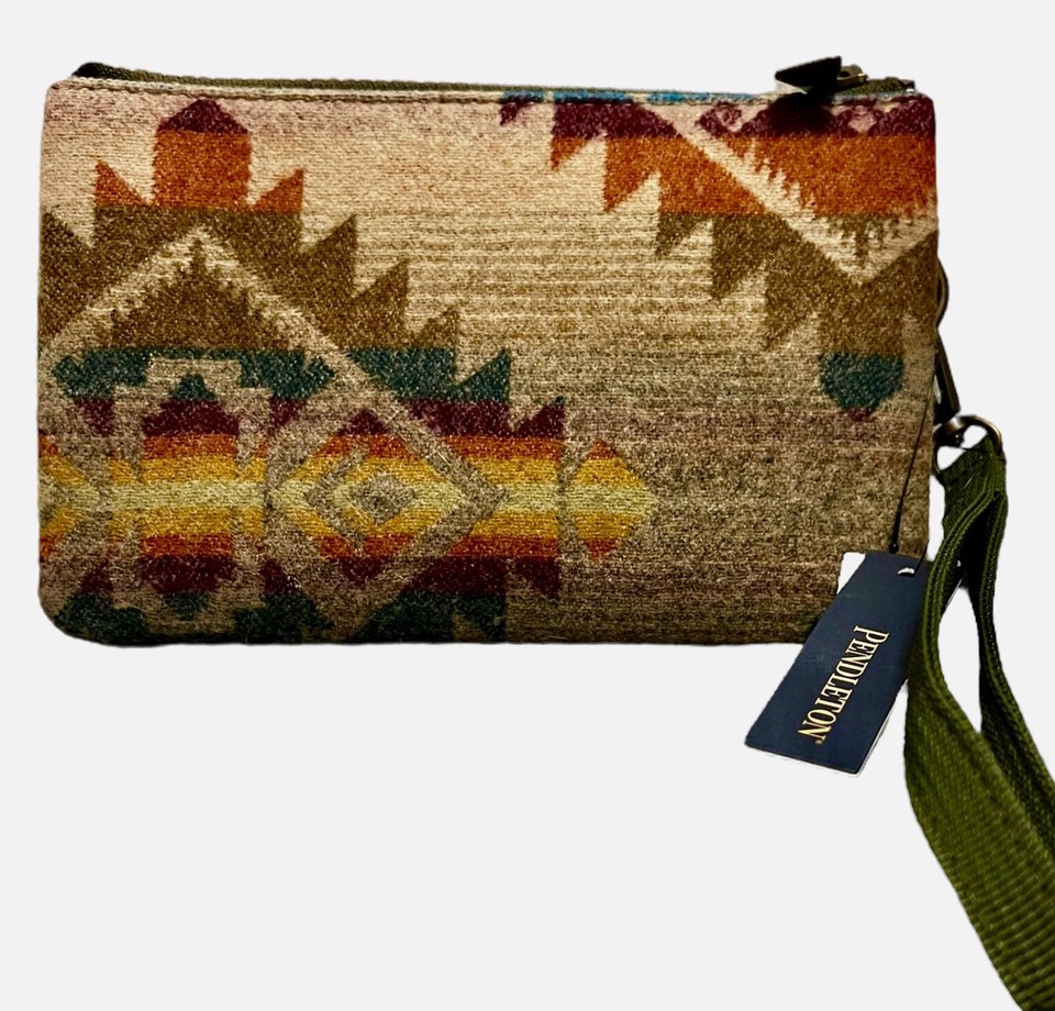 Pendleton Wallet Women Three Pocket Keeper Purse Wool Taos Trail Aztec ...
