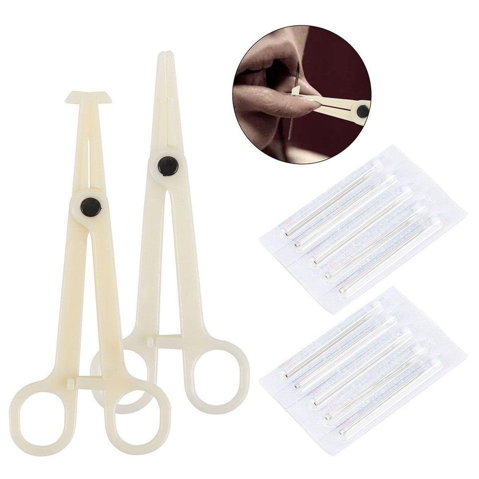 84 Pcs Professional Body Piercing Tool Kit Ear Nose Navel Nipple ...