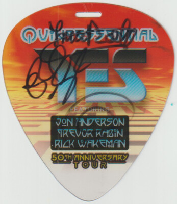 YES Autographed Signed 50th Anniversary Laminate JON ANDERSON RICK ...