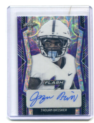 JAQUAN BRISKER 2022 Leaf Flash PURPLE KALEIDOSCOPE PRIZM #PA-JB1 AUTO ...