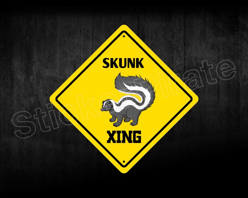 *Aluminum* Skunk Crossing Funny Metal Novelty Sign 12"x12" | eBay