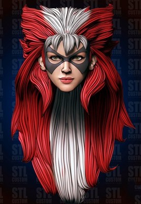 Rogue Ms Marvel X-Men 1:12 scale custom unpainted Head 6" Action Figure ...