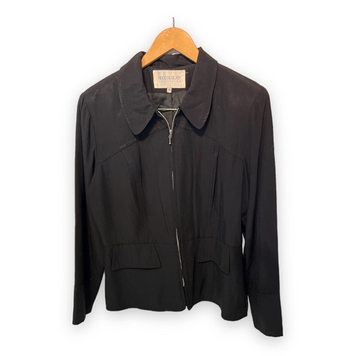 Hugo Buscatti Collection Womens Jacket Size 16 Blazer Black Zips ...