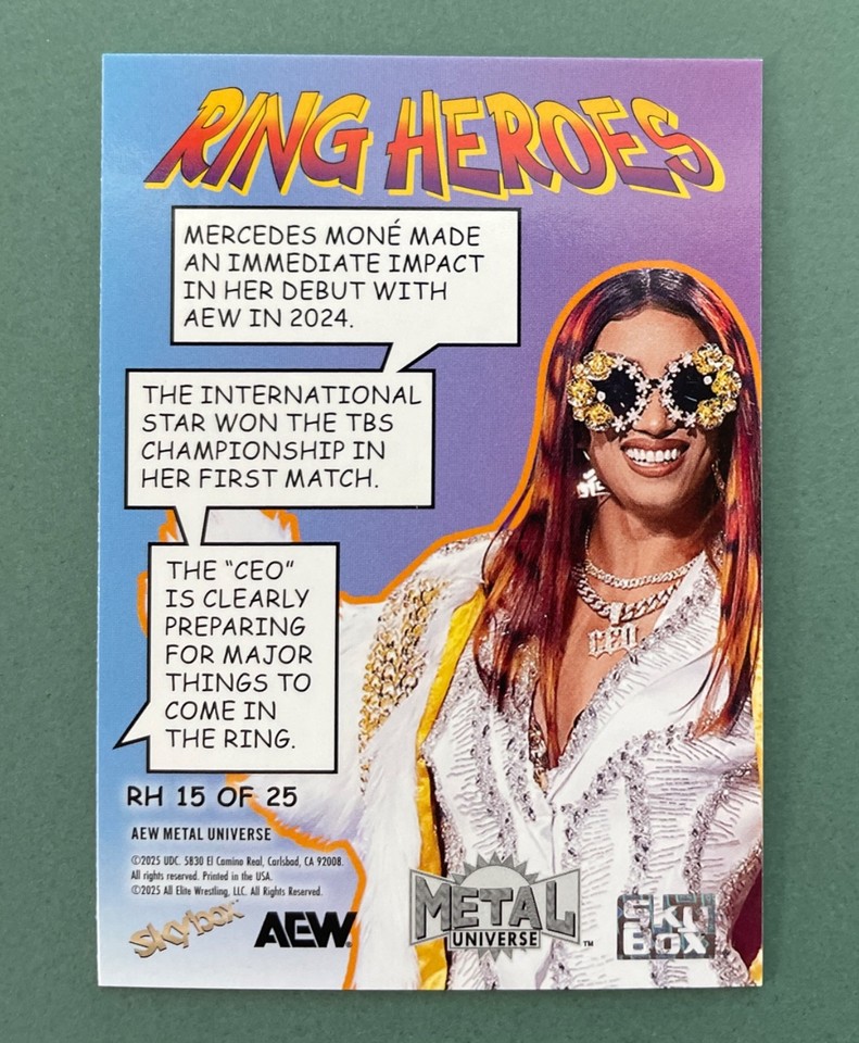 2025 UD AEW Metal Universe Mercedes Mone Ring Heroes #RH15 Wrestling | eBay
