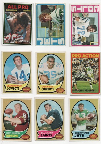 vintage football card lot OF 9 CARDS | eBay