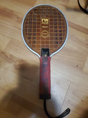Vintage Marcraft Classic Paddle Ball Racket Metal Edge | eBay