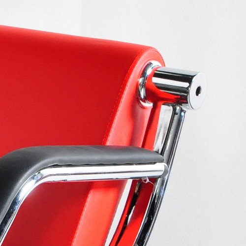 Red PU Leather Office Waiting Room Chair Sofa for Salon / Bank Guest ...