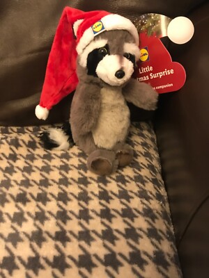 Lidl Raccoon Christmas Advert 2023 Soft Plush Teddy Rodney Raccoon Toy ...