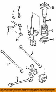 48780-48050 Toyota Rod assy, strut, rear 4878048050, New Genuine OEM ...