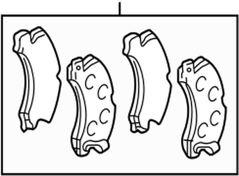 04466-41020 Toyota Pad kit, disc brake, rear 0446641020, New Genuine ...