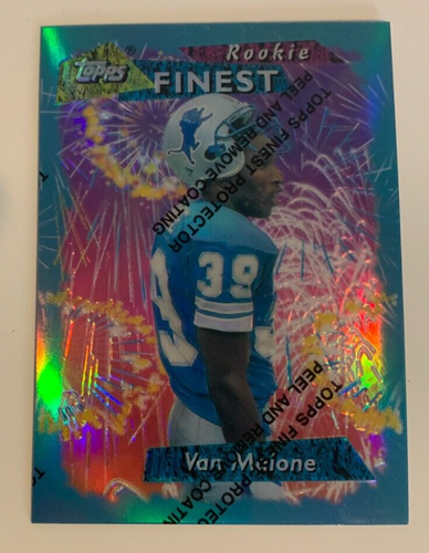 NFL VAN MALONE Detroit Lions 1995 Topps Finest Refractor ROOKIE Trading ...