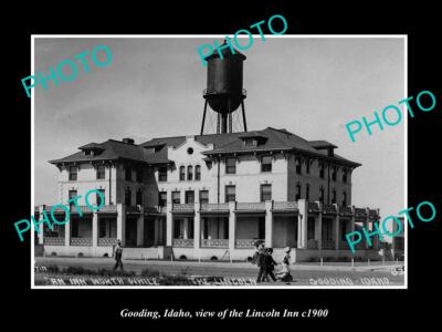 OLD POSTCARD SIZE PHOTO GOODING IDAHO VIEW OF THE LINCOLN INN c1900 | eBay