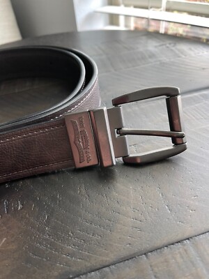 Levi's Black/Brown REVERSIBLE Leather Belt - Men's Size 46 | eBay