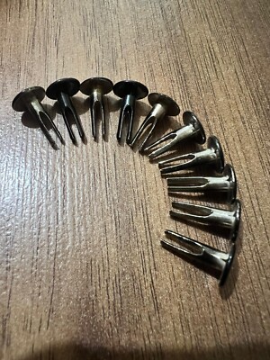 BIFURCATED RIVETS / SPLIT LEG / HEAD POWDER COATED IN BLACK /13MM LONG ...