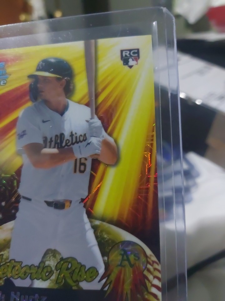 2025 Bowman Chrome Mega Meteoric Rise Nick Kurtz Yellow Mojo Refractor /75 #MR-7 | eBay