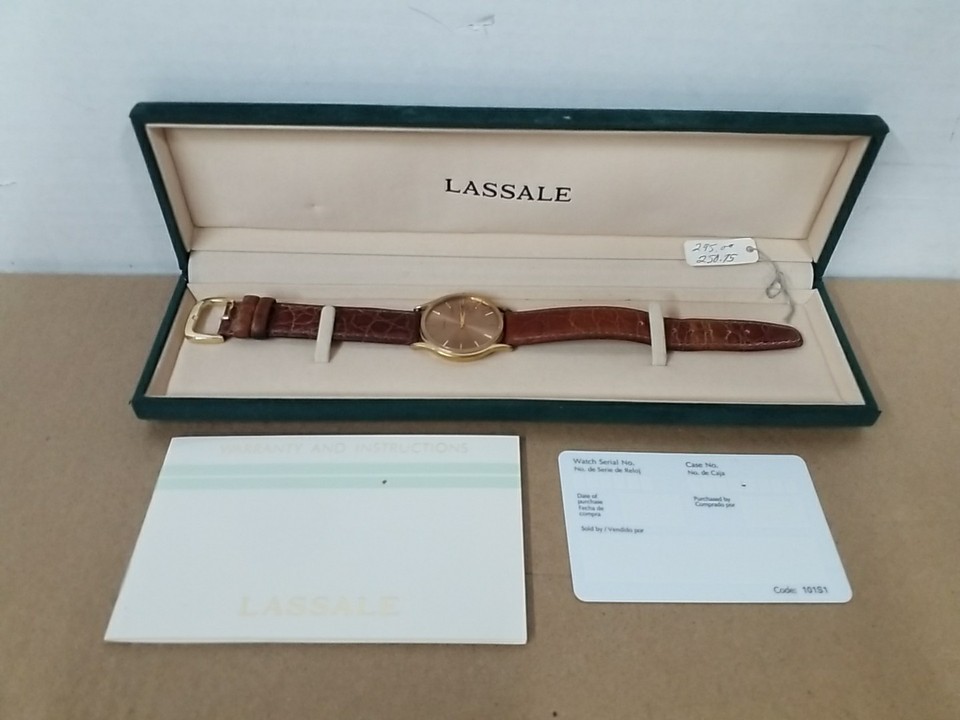 Vintage Lassale Mens Watch Used Working Condition With original box ...