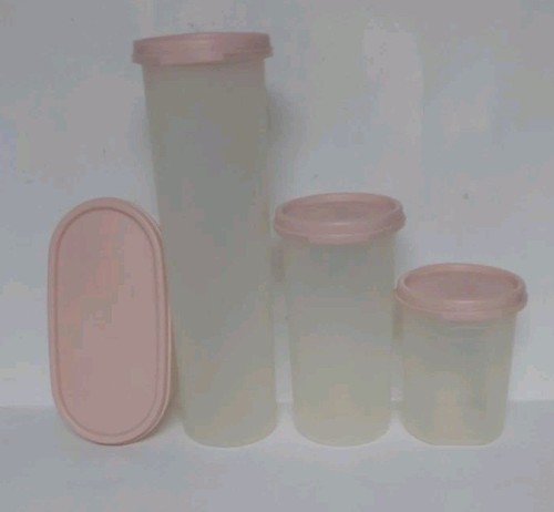 Tupperware Modular Mates PINK (Set of 4) Round #2, #3, #5 & 2 Cup Oval ...