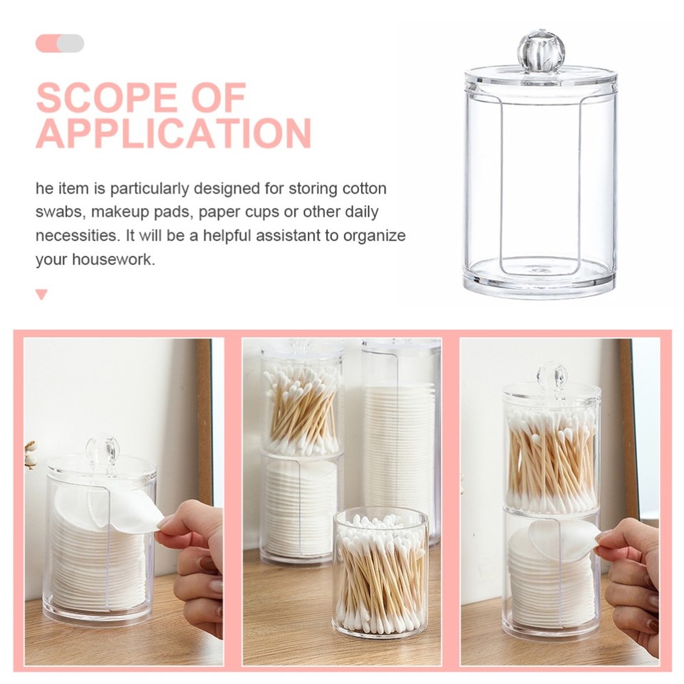 Cosmetic Cotton Box Rounds Portable Container Makeup Pad Organizer ...