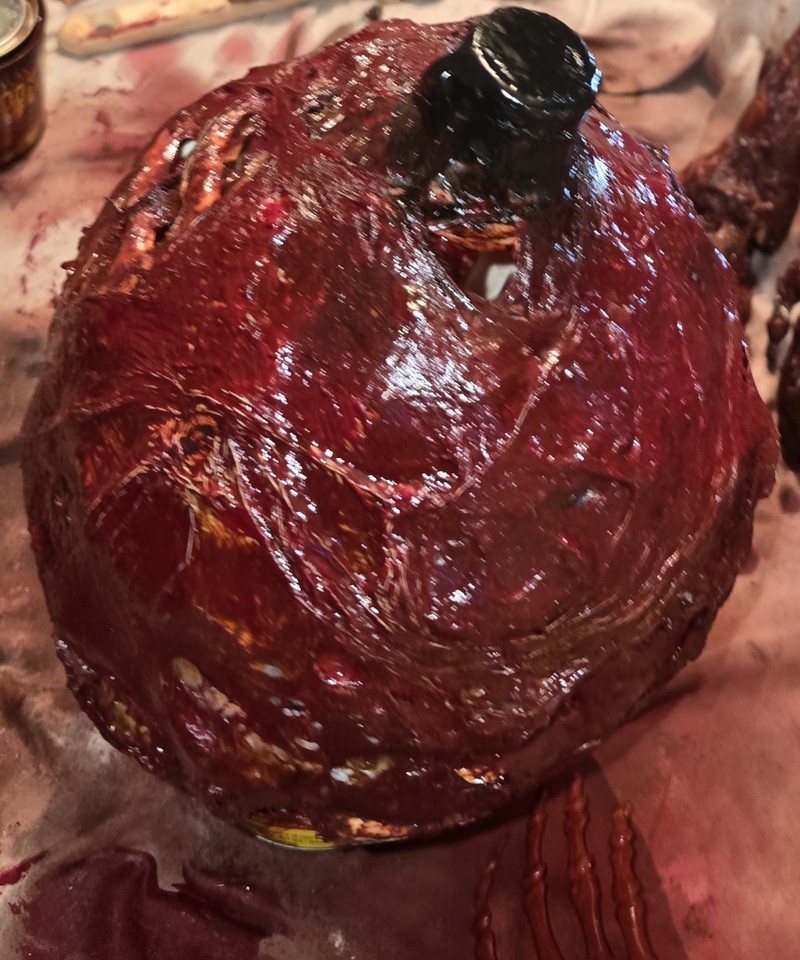 GORY Pumpkin Halloween Prop Creepy Horror Spooky FLESH & BLOOD | eBay