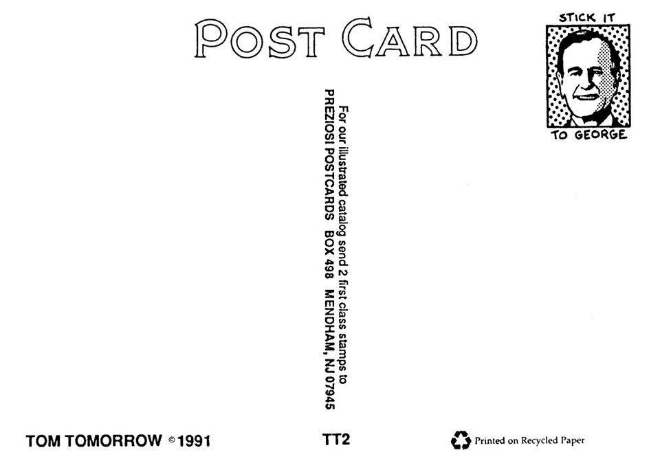 Postcard This modern world by Tom Tomorrow Polls have no value cartoon ...