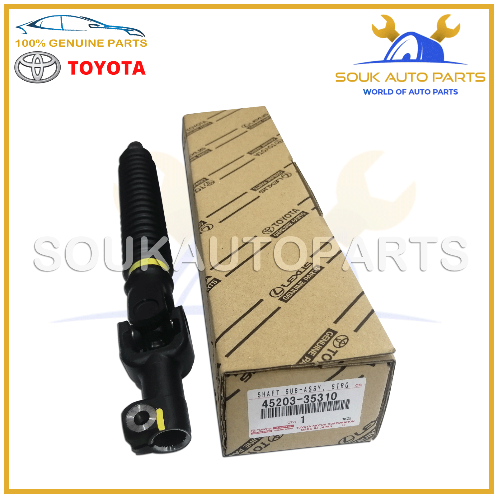 45203-35310 Genuine Toyota STEERING LOWER SHAFT, NO.2 4Runner FJ ...